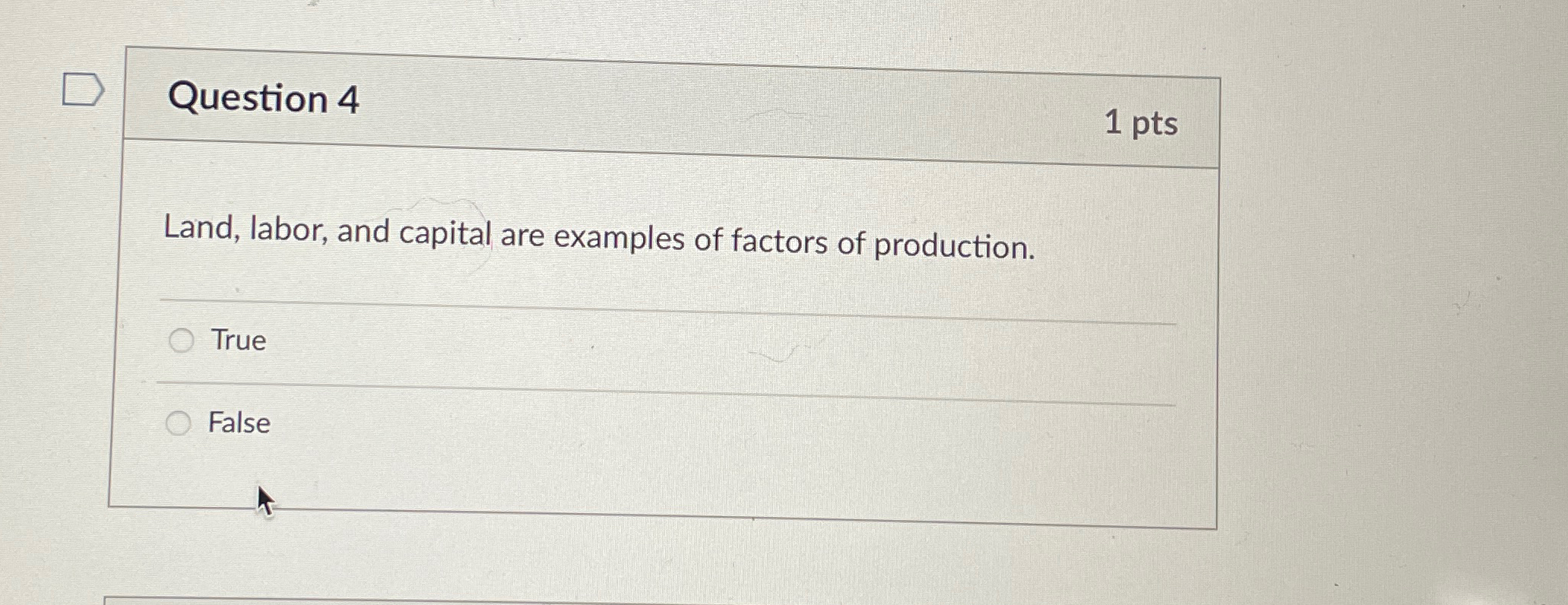 Solved Question 41 ﻿ptsLand, labor, and capital are examples | Chegg.com