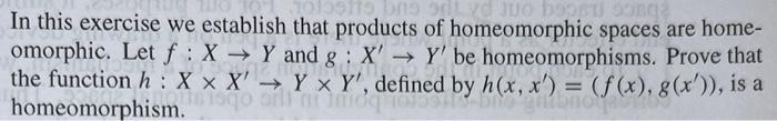 Solved In this exercise we establish that products of | Chegg.com