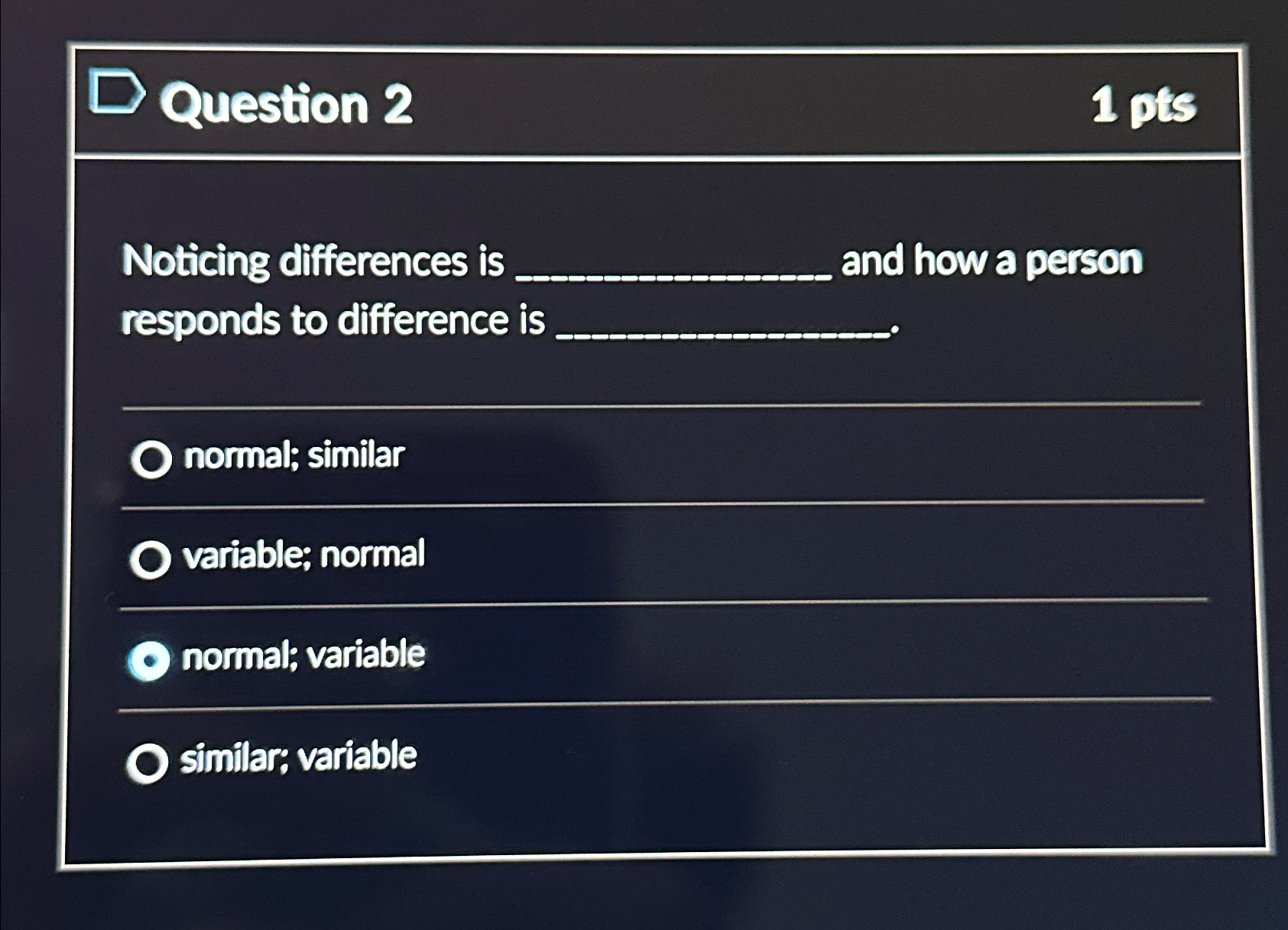 Solved Question 21 ﻿ptsNoticing differences is and how a | Chegg.com
