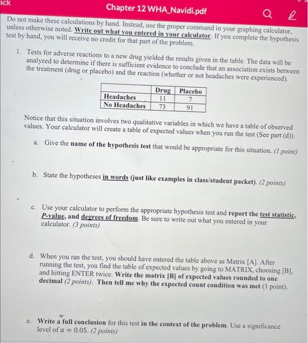 Solved Do not make these calculations by hand. Instead, use | Chegg.com
