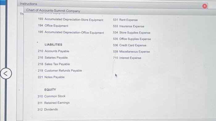 Solved (1) Journalize the August transactions for Summit | Chegg.com