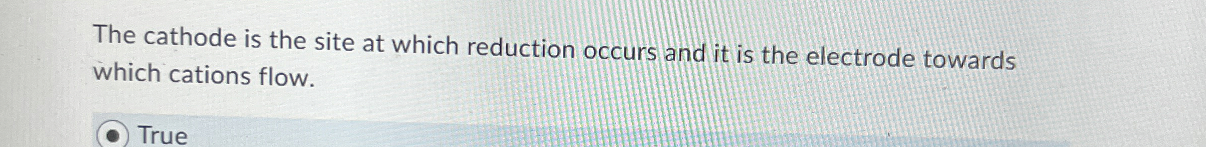 Solved The cathode is the site at which reduction occurs and | Chegg.com