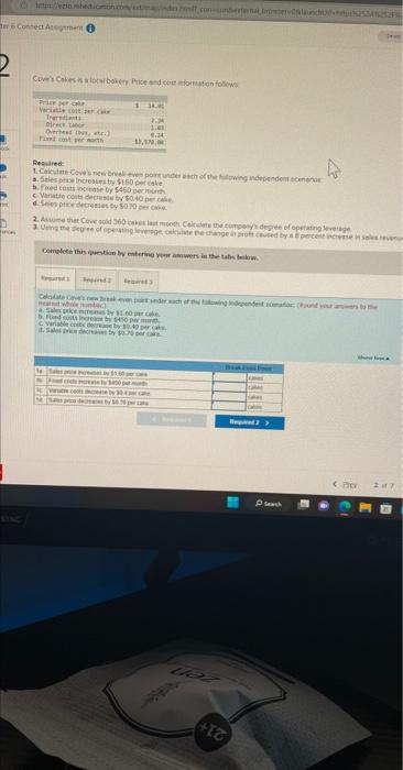 Required: a. 50 ter price incerases by 5560 per cave | Chegg.com