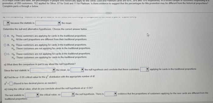 Solved At a major credit card bank, the percentages of | Chegg.com
