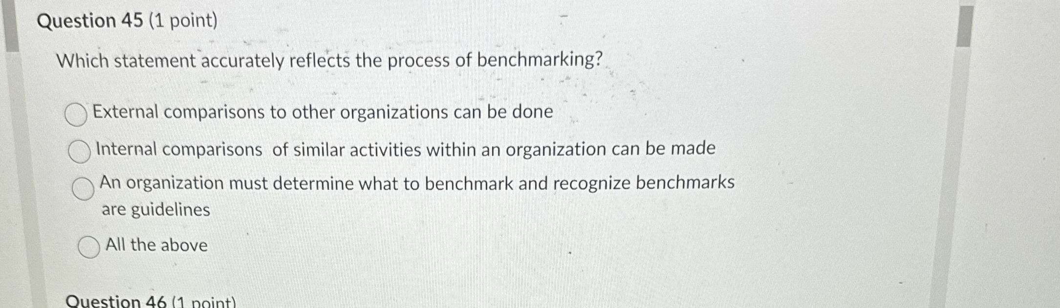 Solved Question 45 (1 ﻿point)Which statement accurately | Chegg.com