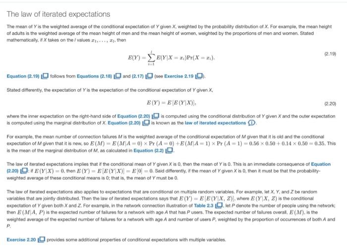 The law of iterated expectations Addatianal I | Chegg.com