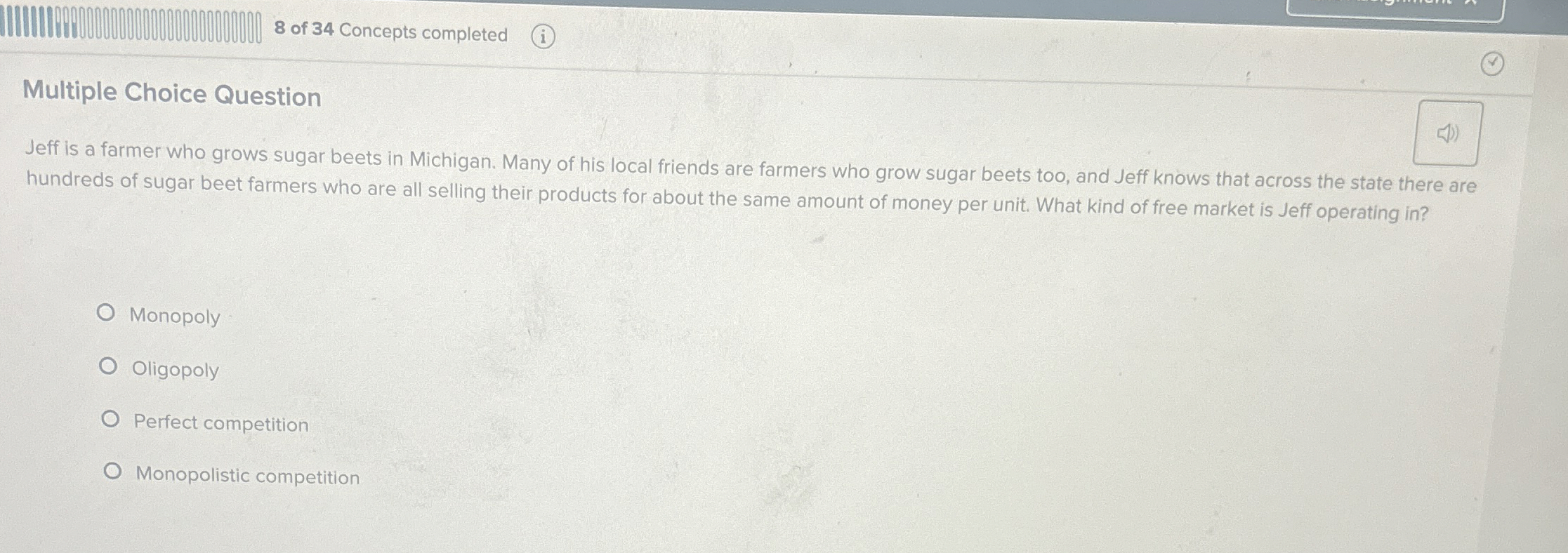 Solved 8 ﻿of 34 ﻿Concepts completedMultiple Choice | Chegg.com