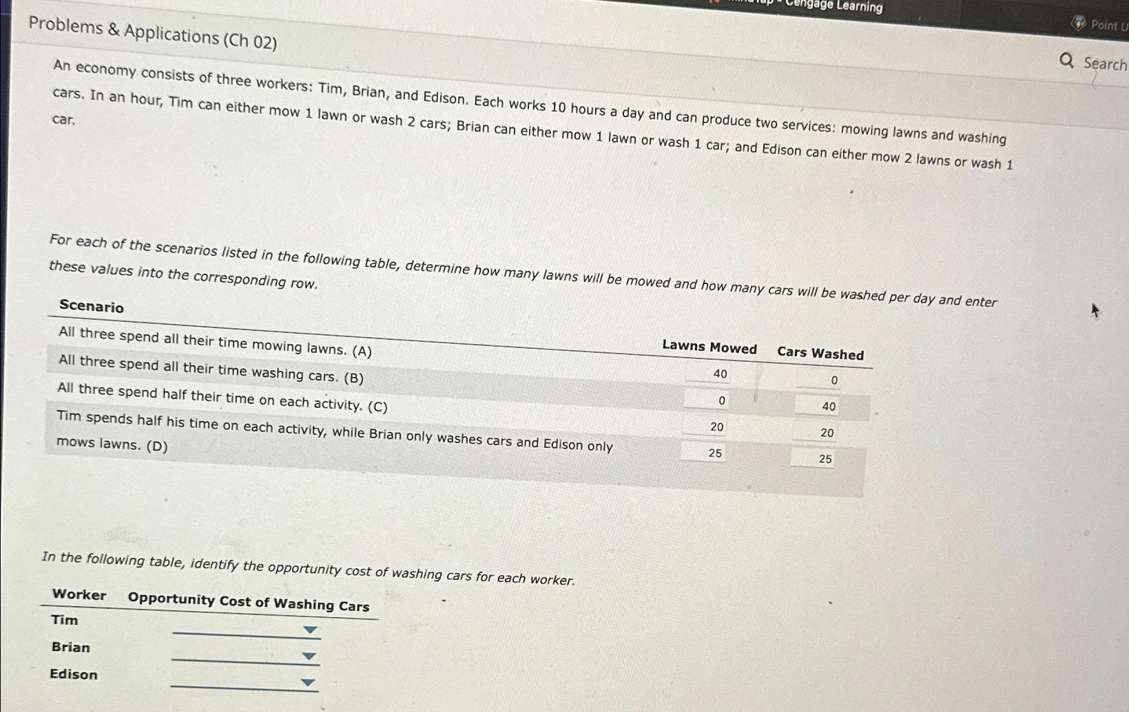 Solved Problems & Applications (Ch 02)An economy consists of | Chegg.com