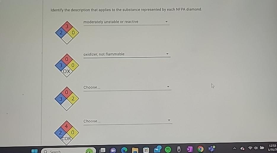 Solved Identify the description that applies to the | Chegg.com