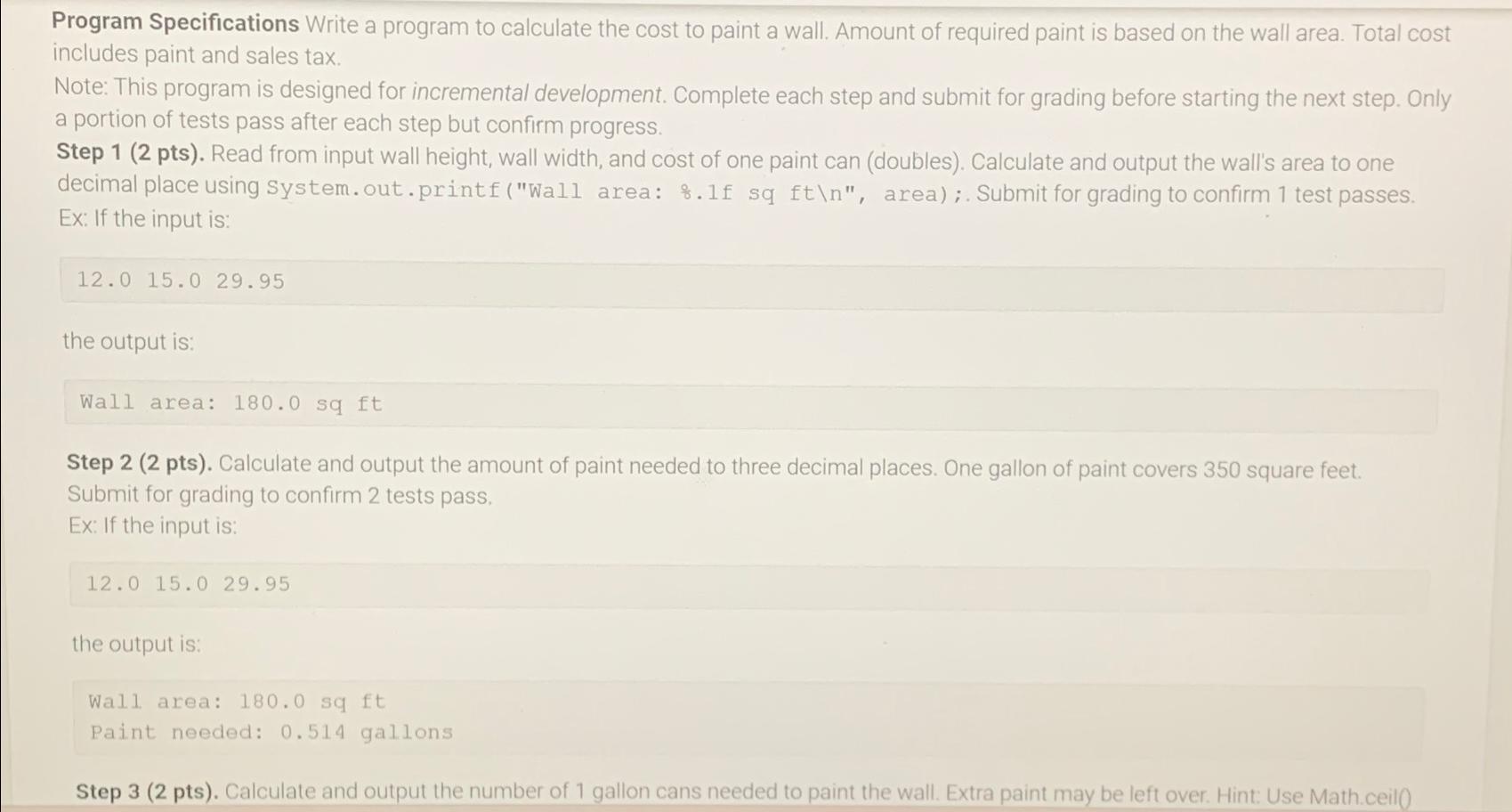 Solved Program Specifications Write a program to calculate | Chegg.com
