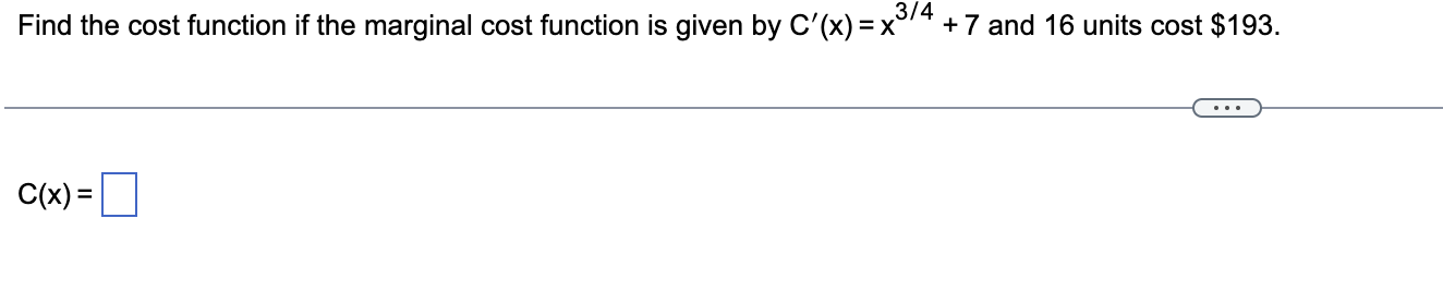 Solved Find the cost function if the marginal cost function | Chegg.com