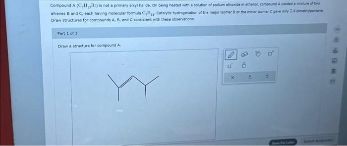 Solved Compound A(C7H15Br) is not a primary alky halide, On | Chegg.com