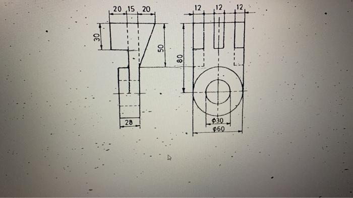 Solved Draw isometric and missing view | Chegg.com Solved Draw isometric and missing view | Chegg.com