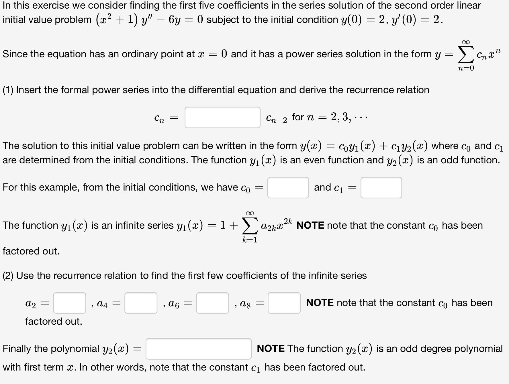 In this exercise we consider finding the first five | Chegg.com