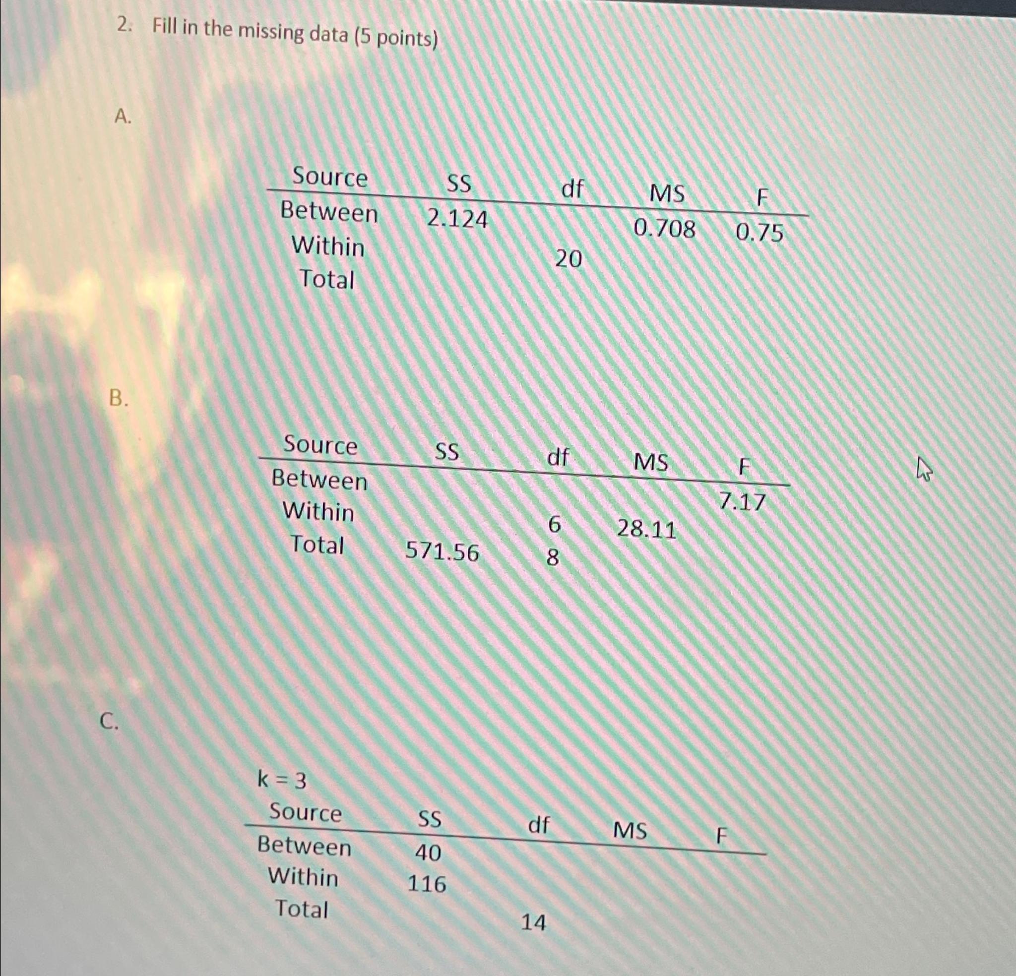 Solved Show all yout work | Chegg.com