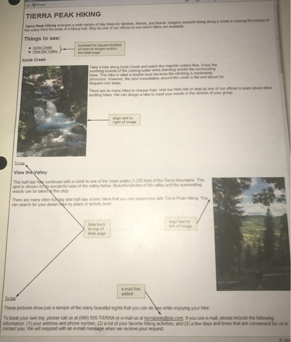 Solved In the Lab Lab 2: Creating a Web Page with Links | Chegg.com