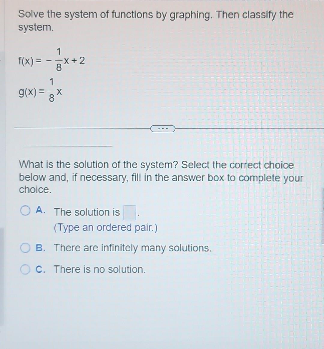 Solved Solve the system of functions by graphing. Then | Chegg.com