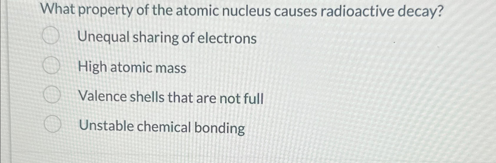 Solved What property of the atomic nucleus causes | Chegg.com
