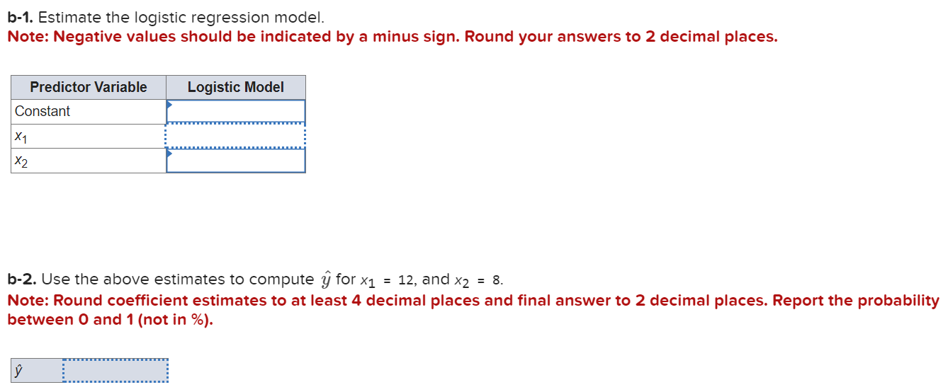 Solved b-1. ﻿Estimate the logistic regression model.Note: | Chegg.com