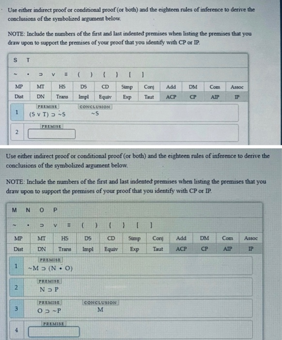 Solved Use either indirect proof or conditional proof (or | Chegg.com Solved Use either indirect proof or conditional proof (or | Chegg.com