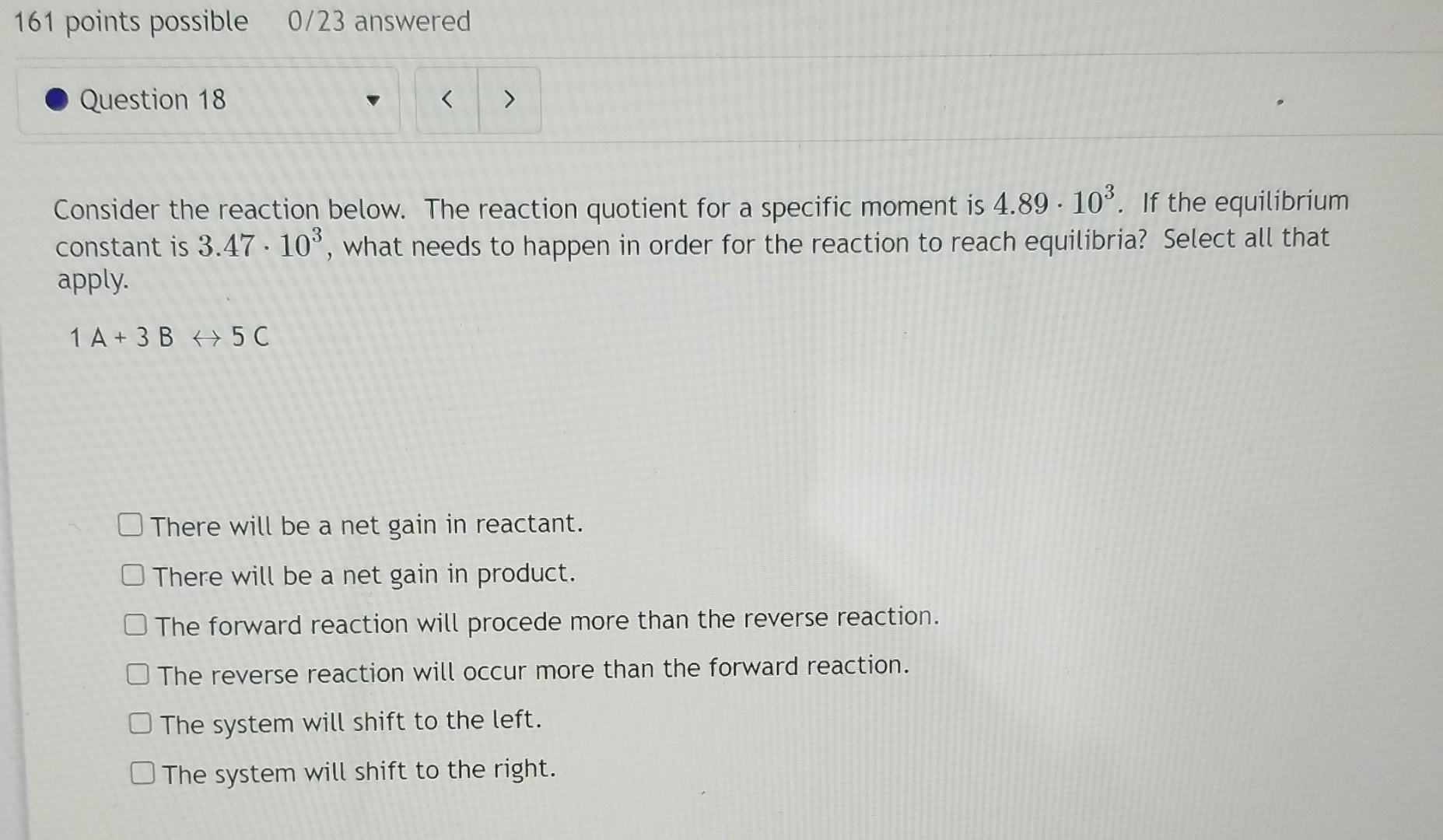Solved Consider the reaction below. The reaction quotient | Chegg.com