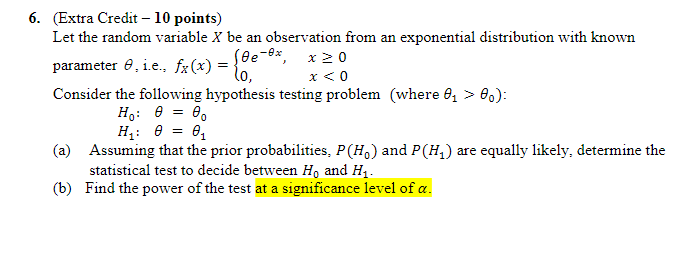 Solved (Extra Credit- 10 ﻿points)Let the random variable x | Chegg.com