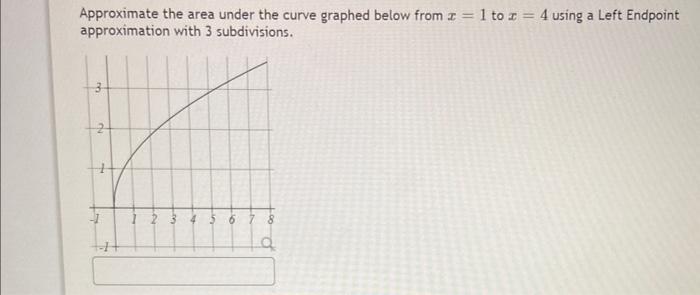 [Solved]: help pleass Approximate the area under the curve g