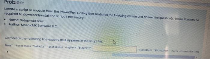 Solved Problem Locate a script or module from the PowerShell | Chegg.com