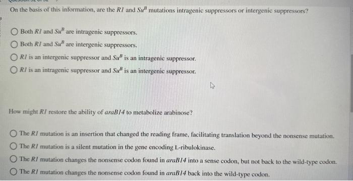Robert Bost and Richard Cribbs studied a strain of E. | Chegg.com