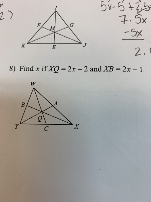 Solved each figure shows a triangle with one or more of its | Chegg.com