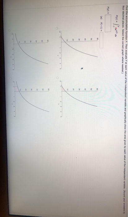 Solved Find the accumulation function. Then evaluate at each | Chegg.com
