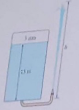 Solved For a water tank with a water level of 15 ﻿m high, | Chegg.com
