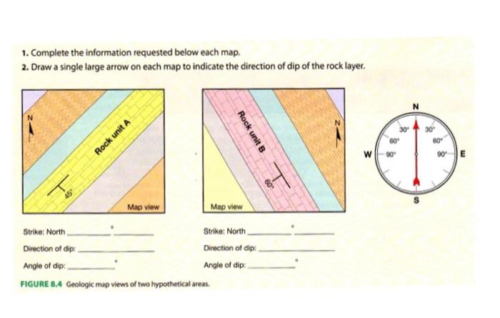 Solved 1. Complete the information requested below each map. | Chegg.com
