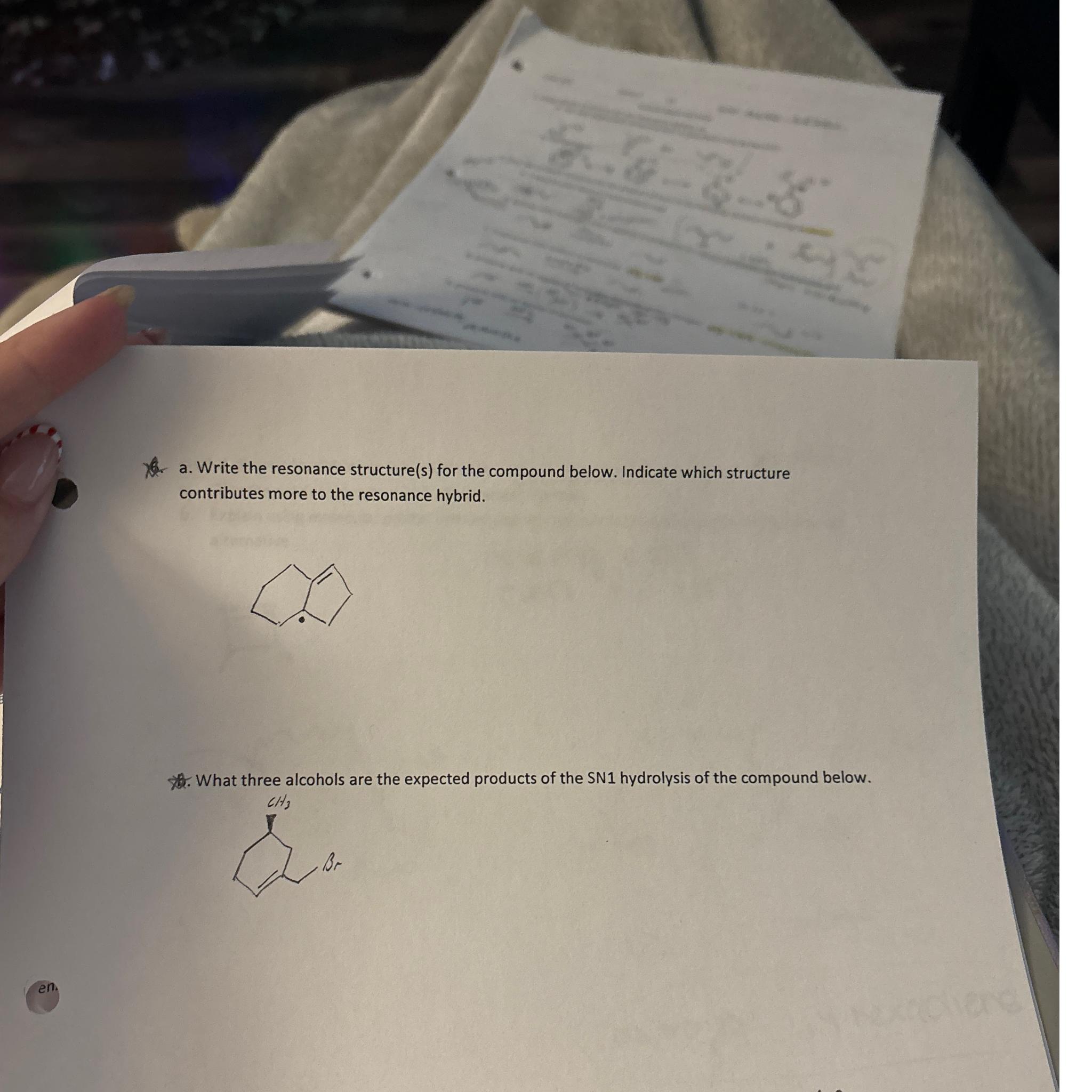 Solved a. ﻿Write the resonance structure(s) ﻿for the | Chegg.com