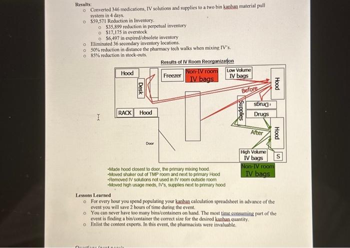 Solved Case Study \#1: Using Material Pull to Improve a | Chegg.com