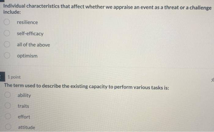 Solved The 'Big Five' personality dimensions represent: All | Chegg.com