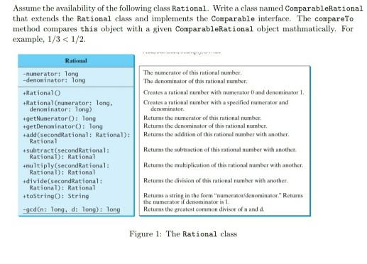 Solved Assume the availability of the following class | Chegg.com