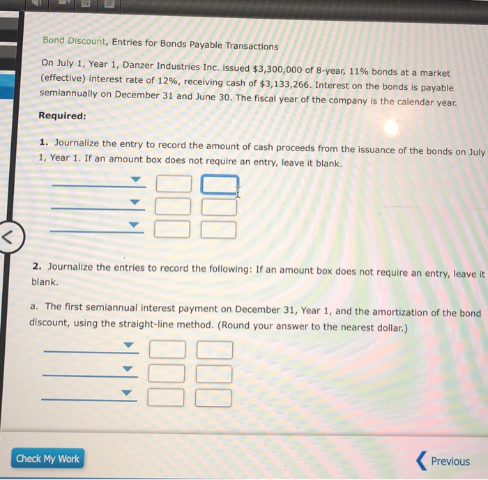 Solved Bond Discount, Entries for Bonds Payable Transactions | Chegg.com