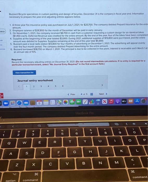 Solved Buzzard Bicycle specializes in custom painting and | Chegg.com