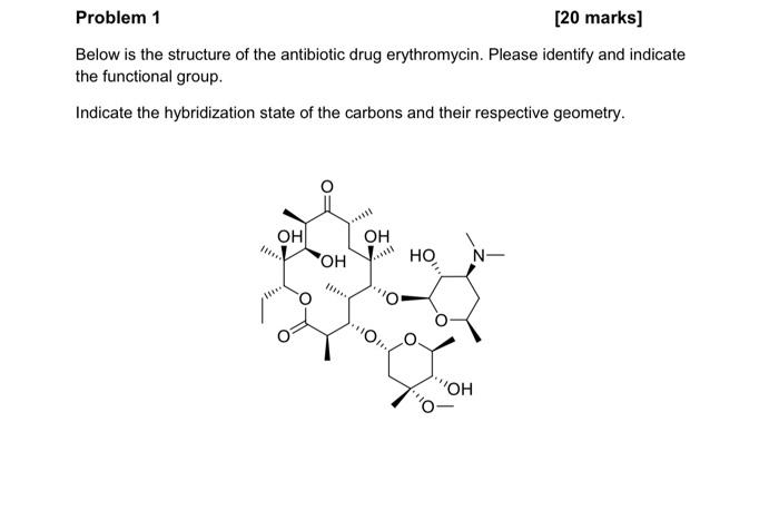 Solved Below is the structure of the antibiotic drug | Chegg.com