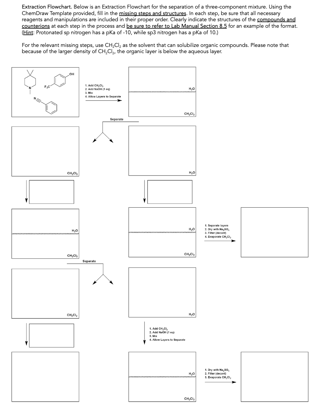 Solved Extraction Flowchart. Below is an Extraction | Chegg.com