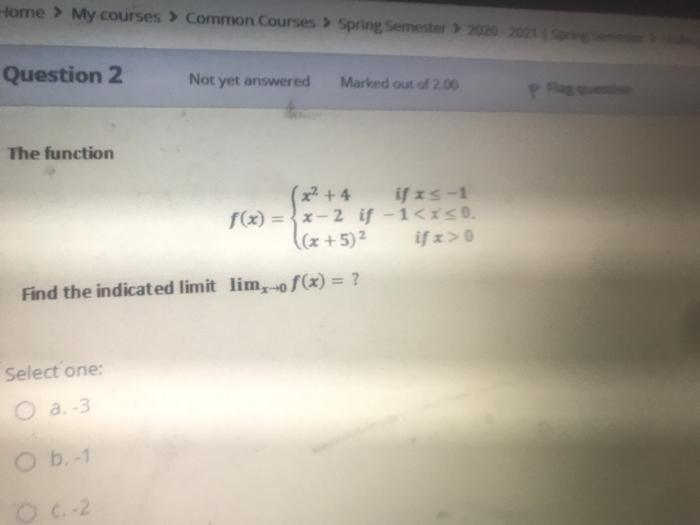 Solved Home > My courses > Common Courses > Spring Semester | Chegg.com