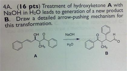 Treatment of hydroxyketone A with NaOH in H2O leads | Chegg.com
