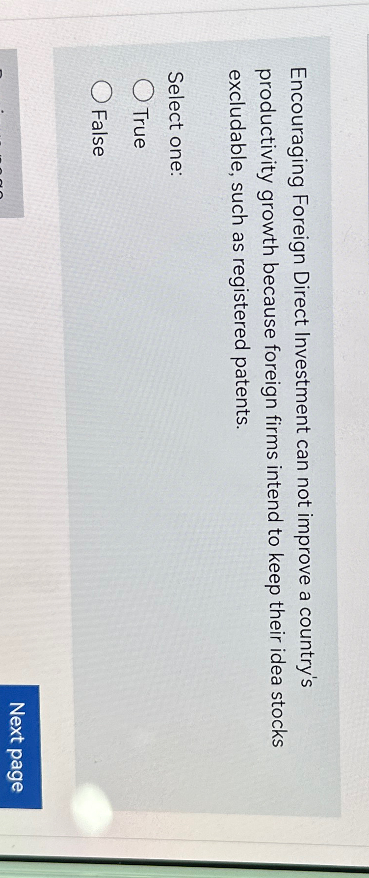 Solved Encouraging Foreign Direct Investment can not improve | Chegg.com