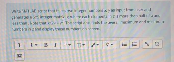 Solved Write Matlab Script That Takes Two Integer Numbers X 5916