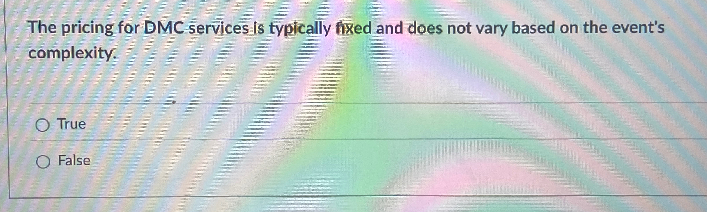 Solved The pricing for DMC services is typically fixed and | Chegg.com