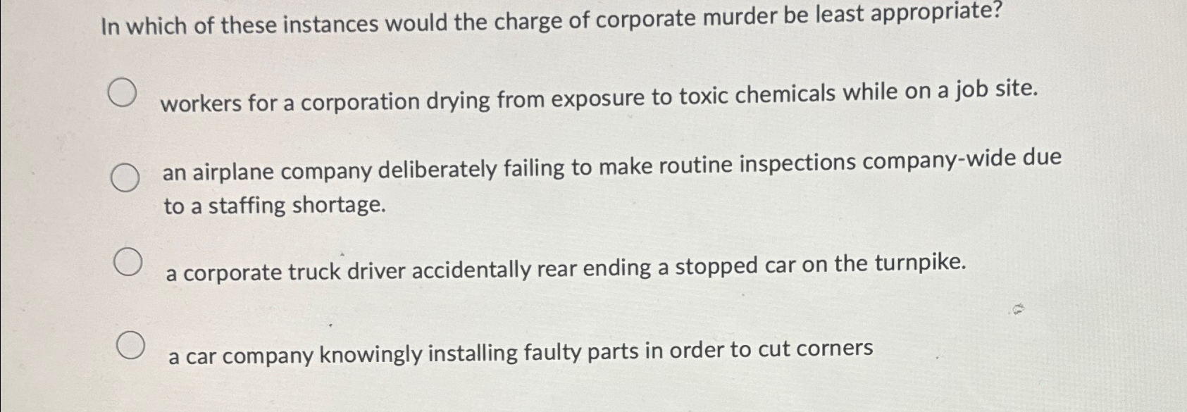 Solved In which of these instances would the charge of | Chegg.com