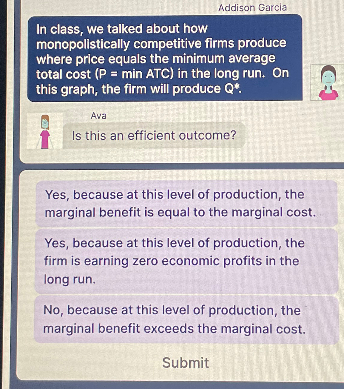 Solved Addison GarciaIn class, we talked about how | Chegg.com