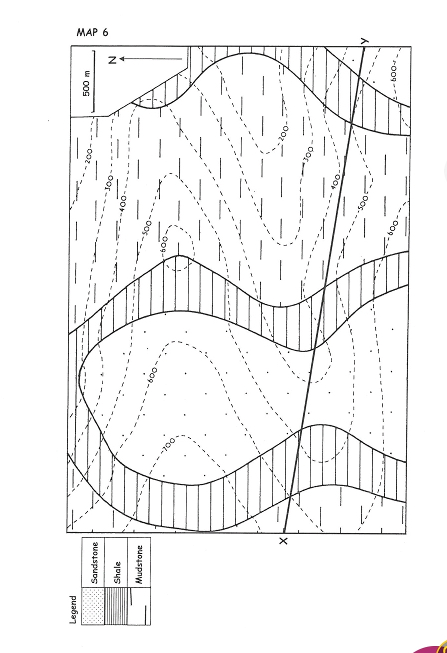 Solved Draw the geological section of the following map And | Chegg.com