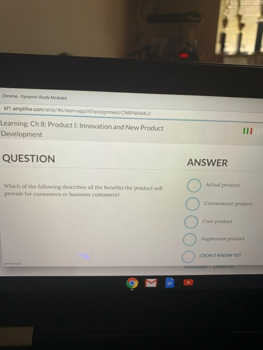 Solved Chrome - Dynamic Study Modules | Chegg.com